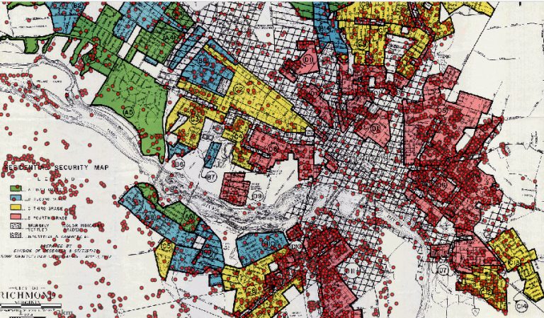 Richmond Vacant Property Interactive Dot Map w/ HOLC Redlining Map ...